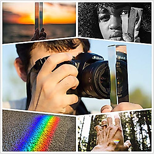 SAILHOME Prism, K9 Optical Glass Triangular Prism, 2.5",4",6"Optical Prisms Glass Physics Teaching Refracted Light Spectrum Rainbow Children Students Present