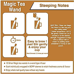 Premiers Masala Chai, Spice Flavoured Tea, Leaf Tea in Magic Tea Wands, 12 Wand Infusers, 30 GMS, No Additives, Tastes Best with Milk, Nostalgic Taste of Masala Chai, Tea Stick Infuser in a White Box