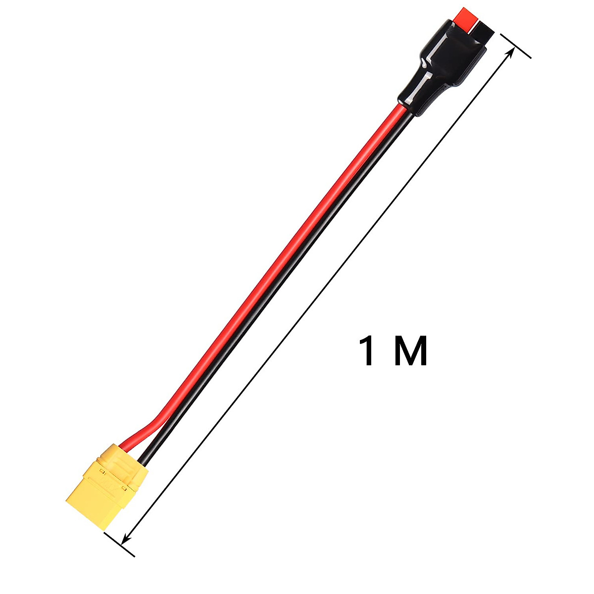 CERRXIAN 3.2FT 12AWG XT90 Female to Solar Panel Connector 30A Power Pole Port Extension Cable for Electric Bike, Solar Panel to Portable Generator(XT90-F)