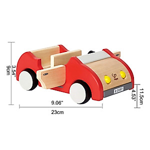 Hape Wooden Doll House Family Car| Toy Vehicle Seats up to 4 Figures for Complete Doll House Furniture Set