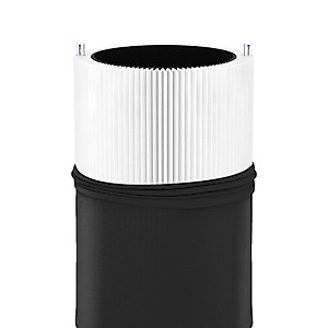 BLUEAIR Blue Pure 411 Black Pre-Filter, Washable Fabric Traps Pollen, Pet Hair & Dust, Dark Shadow