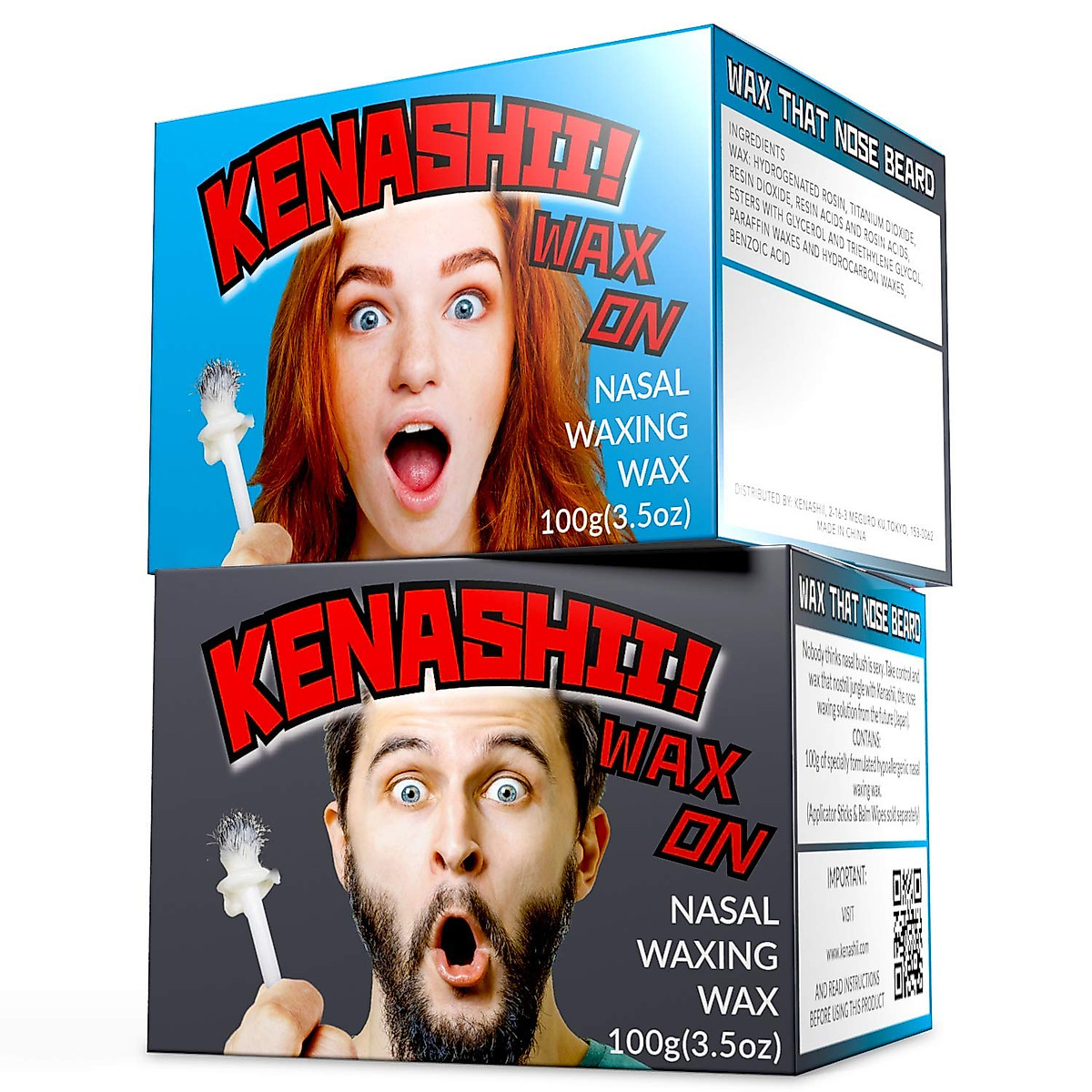 Nose Waxing Wax from Kenashii, 100g / 3.5 oz of Hypoallergenic Wax for Nasal Hair Removal, Specially Formulated to Never Get Brittle or Snap Off in Your Nose, Wipes and Applicators Sold Separately