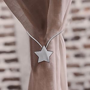 DOITOOL Holder Decorative Tiebacks Holdback Drape Magnetic Buckle for Bedroom Modern Clips Tieback Ties Accessories Holdbacks Home Window Rope Holdback, Weave Curtains Star Backs Tie