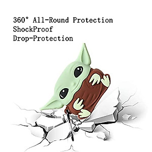 Wifantien 3D Yoda Case for AirPod Pro 2019/2022,3D Cute Cartoon Women Girls Kids Fashion Kawaii Yoda Baby Shape Keychain Soft Silicone Case for Airpods Pro/Airpods Pro 2nd Gen 2022 (Yoda Baby)