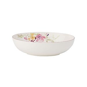 Villeroy & Boch Mariefleur Basic Oval Serving Bowl, 26 cm, Premium Porcelain, White/Multicoloured, 26 x 19 cm