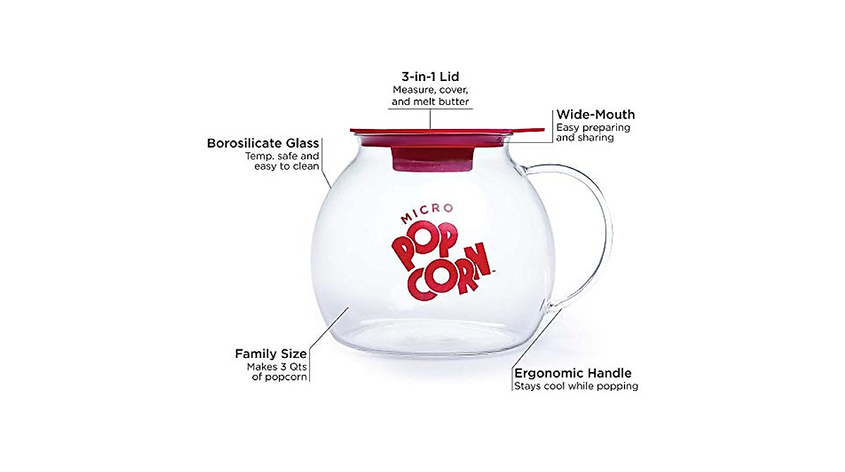Ecolution Micro-Pop Glass Popcorn Maker - Healthy & Easy