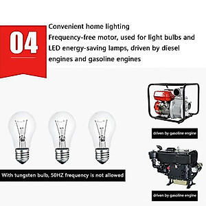 1000W/1800W/2200W Household Pure Copper Wire Permanent Magnet Generator Permanent Magnet Brushless Generator 220V Voltage Stable Frequency Household Pure Copper Wire (Color : 2200w) (Color : 1000w)