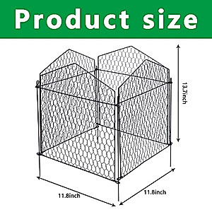 DECOHS 4 Packs Garden Plant Protector Cage-Chicken Wire Cloche Plant Protectors-Wire Plant Protectors for Protecting Vegetables Plants Flowers Shrubs from Animals