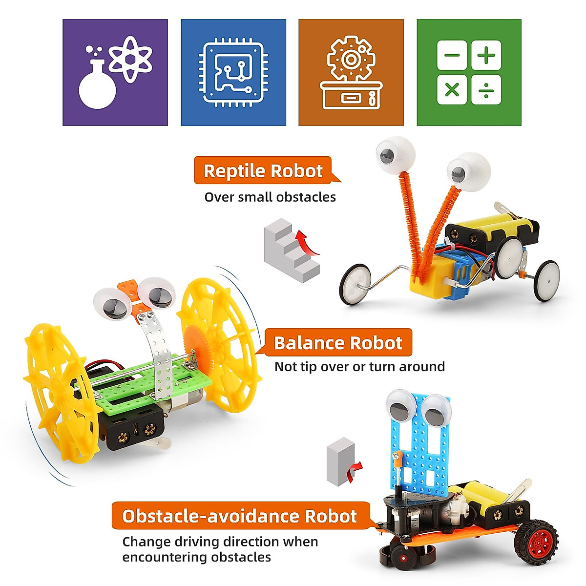 STEM Science Robotics Kit, Experiments Projects Activities for Kids 6-8 8-12, Build Robot Crafts for Boys Toys, DIY Electronic Engineering Building Kits for Girls Age 8 + Year Old Gifts