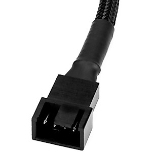 CRJ 5-Pin PWM PC Fan Adapter Cable for Dell Motherboards - 6-inch (15cm), Black Sleeved - Connect Standard 4-Pin Computer Fans to Dell Latching 5-Pin Fan Headers