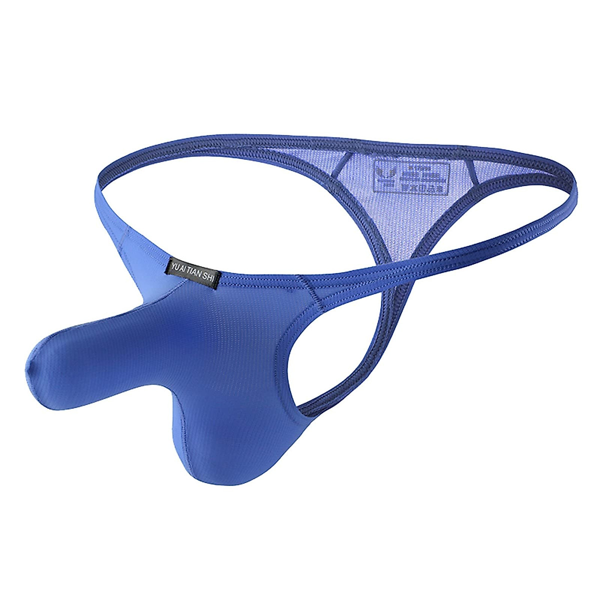 Mens Underwear Male Thongs and G-Strings for Sex Low Waist Elephant Nose Mesh Sheer Stretch T-Back Transparent Breathable Erotic Knickers?Men's Underwear Briefs