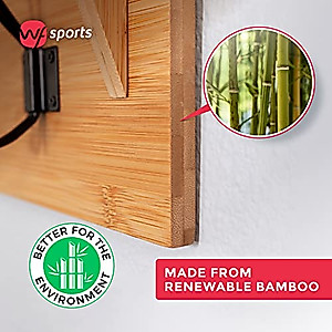 WF Sports SureSpacePro for Peloton Shelf | Wood Home Gym Organizer | Great Gym Shelf That Works as a Yoga Mat Shelf, Peloton Shoe Hanger, and for Other Peloton Accessories | Gym Shelf for Home Gym