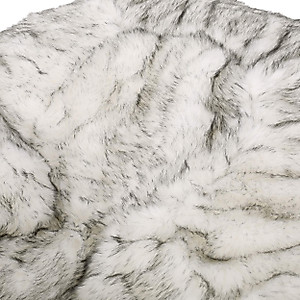 Christopher Knight Home Schley 5 Foot Bean Bag - Short Faux Fur - White/Gray