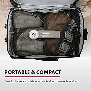 SABRE 120 dB Wedge Door Stop Security Alarm, Extremely Loud Wireless Alarm Siren Audible Up To 1,500 Ft., Non-Skid Pad, Compact Alarm Great for Home, Travel, Apartment or Dorm