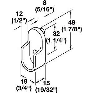 Oval Closet Rod with End Supports (CHROME - 30 inch)