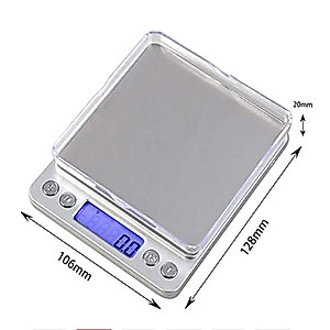 Food Scale Kitchen Scale with Trays, Small Scale with Tare Function Digital Scale Grams and Ounces for Cooking Baking (2kg/0.1g)