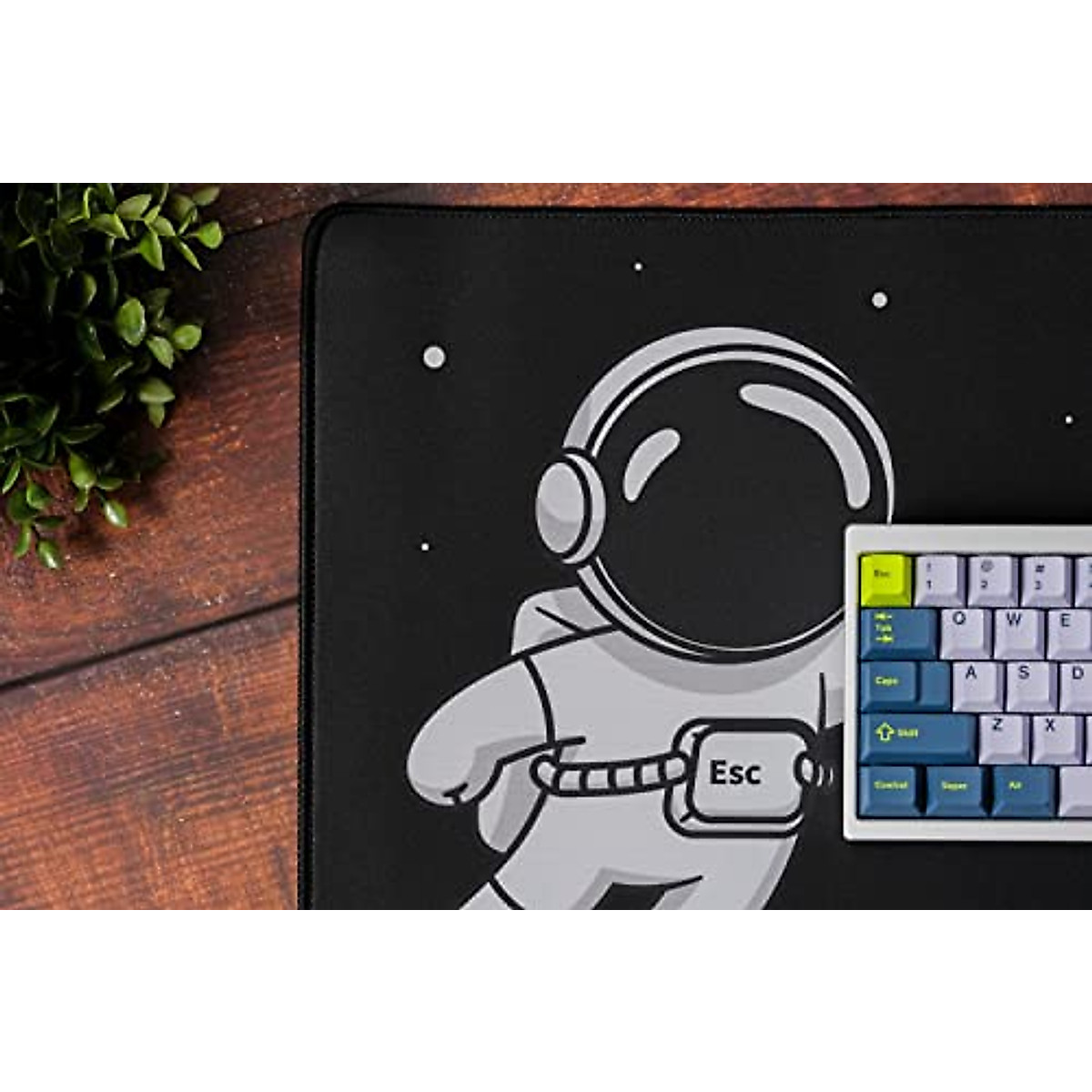 keycadets Gravity Gaming Mouse Pad, Large Desk Pad for Keyboard and Mouse, Non-Slip Mousepad Gaming Desk Mat with Foam Core, Anti-Fray Lock Stitching and Low Friction Cloth Surface (35.4” x 15.8”)
