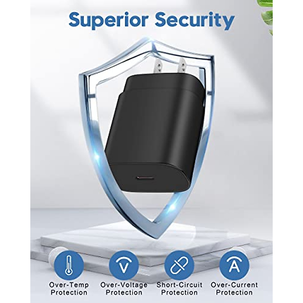 Super Fast Charger Type C, 2Pack 25W USB C Wall Charger Block with Right Angle 10FT Long USB C to USB-C Cable Fast Charging for Samsung Galaxy S23/S23+/S23 Ultra/S22/S22 Ultra/S21/S20/Note 20/Z Fold 4