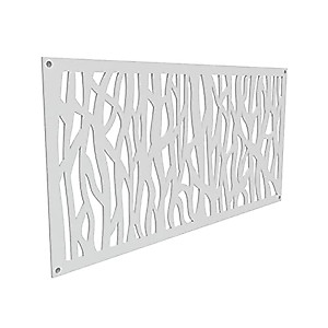 Barrette Outdoor Living 73030573 Sprig Decorative Screen Panel, White
