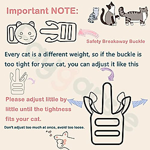 2 Pack Cotton Breakaway Cat Collars with Bell Flower Pendant Kitty Kitten Collars Pink Purple Collar for Female Girl Cats Male Boy Cats