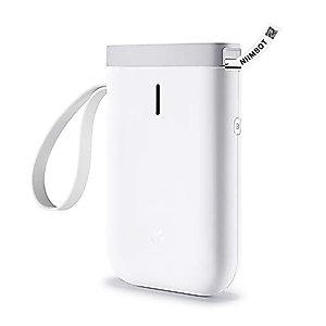 NIIMBOT Label Maker Machine Tape Included D11 Portable Wireless Connection Label Printer Multiple Templates Available for Phone Pad Easy to Use Office Home Organization USB Rechargeable (White)