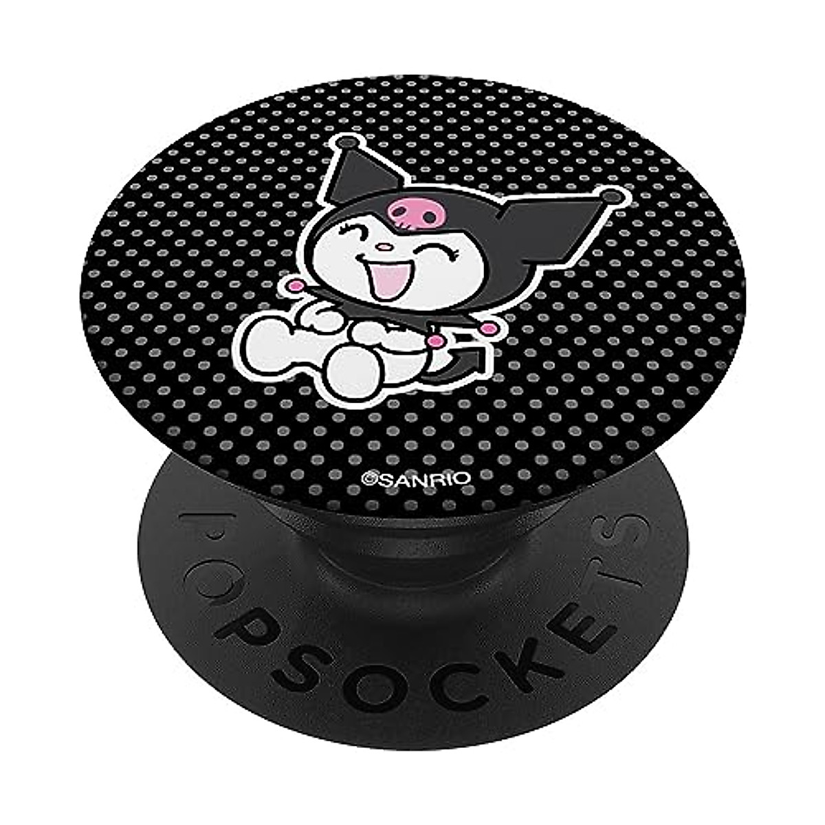Kuromi Happy Laughing Polka Dot PopSockets PopGrip: Swappable Grip for Phones & Tablets PopSockets Standard PopGrip