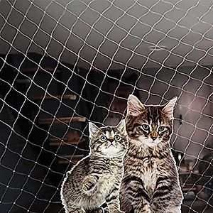 YOKMO Cat Balcony Net Cat Anti-Fall Fence Net Dog Fence Nets Transparent Nylon Pet Mesh Fence Anti-Fall Netting for Balcony Window Stairs Netting for Balcony Window Stairs（1033ft