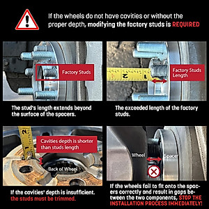 Customadeonly 5x135 Wheel Spacers Hubcentric (4pcs 87mm Bore 2.0" Thick) Compatible for 2001-2003 F-150 2000-2002 Expedition 2000-2002 Lincoln Navigator with 14x2.0 Studs