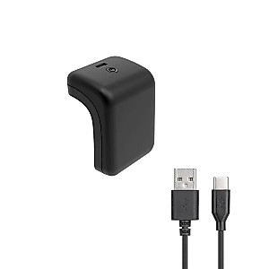 Rii Rechargeable Battery Pack 2000mAh with LED Indicator Play and Charge Kit with USB Type-C Charging Cable for PlayStation 5 PS5 DualSense Controller Black