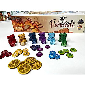 Flamecraft Board Game - Ignite The Ultimate Fantasy Adventure ! Strategy Game, Fun Family Game for Kids and Adults, Ages 10+, 1-5 Players, 60 Minute Playtime, Made by Lucky Duck Games