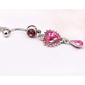 Women Sexy Rhinestone Piercing Navel Chain Jewelry Surgical Steel Belly Button Waist Chain Navel Piercing Ring Body Jewelry