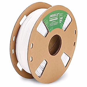 JAREES PLA Plus/Pro Matte Filament 1.75mm,Ultra High Toughness Matte PLA+ Roll 1kg Spool (2.2lbs),White PLA 3D Printer Filament Fit Most FDM Printer (White)