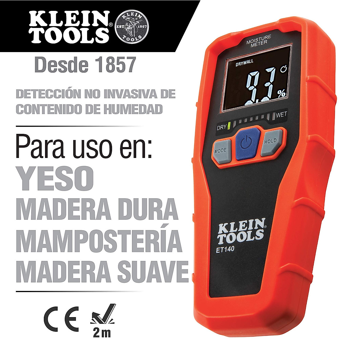 Klein Tools ET140 Pinless Moisture Meter & ET310 AC Circuit Breaker Finder with Integrated GFCI Outlet Tester