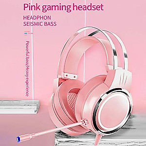 Abbcoert Wired Gaming Headset for PS5 Console and Playstation 5,Surround Sound Bass PC Headphones with Mic for Xbox One/Phone/Laptop Tablet Gamer