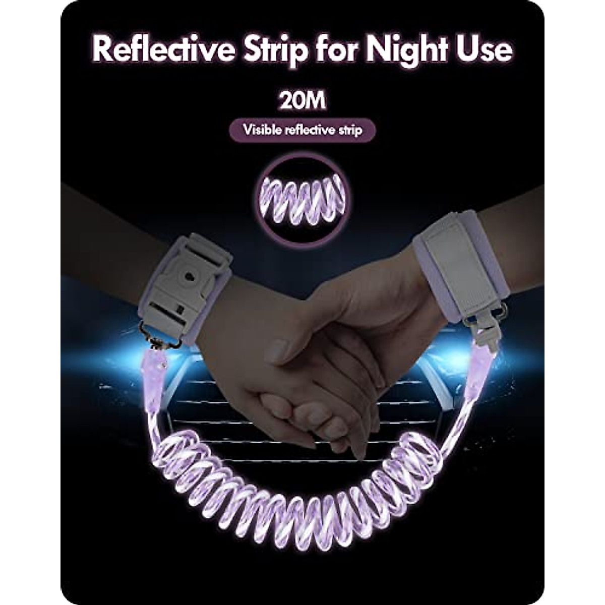 LilKisThk Child Leash, Backpack Leash for Toddlers 2 Pack, Kid Leashes Safety Harness with Key Lock, Baby Leashes Anti Lost Wrist Links (Blue+Purple)