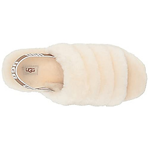 UGG Women's Fluff Yeah Slide Slipper, Natural, 9 M US
