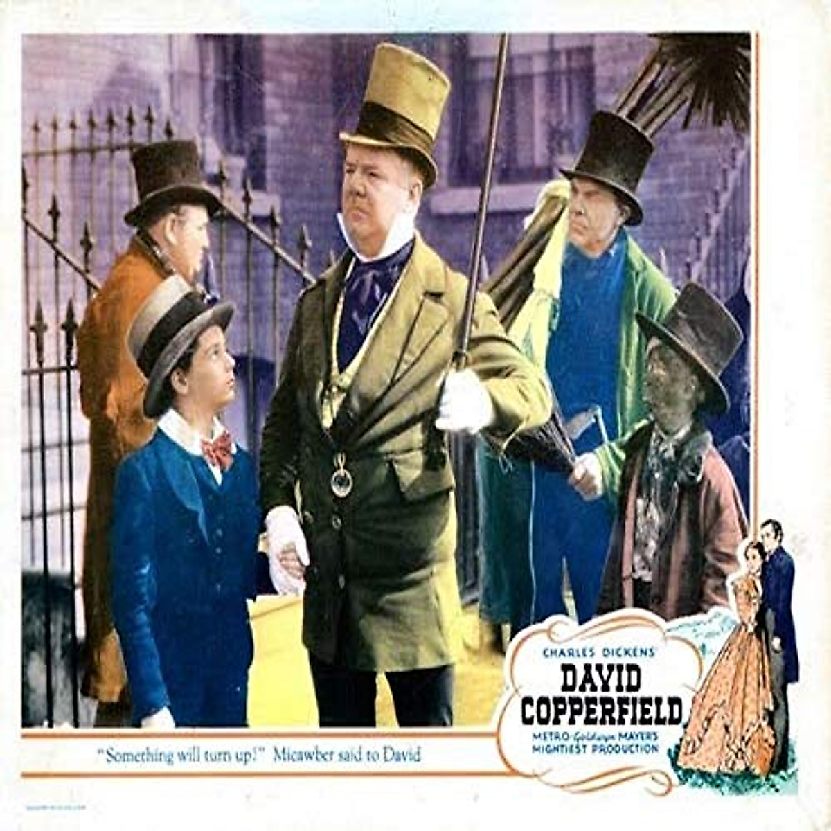 Posterazzi David Copperfield Us Lobbycard Front From Left: Freddie Bartholomew W.C. Fields 1935. Movie Masterprint Poster Print, (28 x 22)