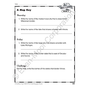 Daily Geography Practice ,Grade 3
