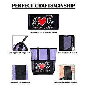 Nurse Accessories for Work Nurse Gifts - Nurse Tote Bag with Stainless-Steel Tumbler, Nurse Badge Reel Gift Card Great Thank You nurse gifts RN Gift and Perfect Graduation Gift Nurse Bag for Work