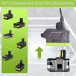 【Upgraded】 2-in-1 V7/8 Adapter for Ryobi 18V Lithium Battery Convert to for Dyson V7/8 Handheld Vacuum Cleaner Battery Compatible with V7/8 Animal V7/8 Absolute V7/8 Motorhead Pro V7/8