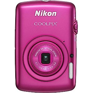 Nikon COOLPIX S01 10.1 MP Digital Camera with 3x Zoom NIKKOR Glass Lens (Pink) (Old Model)