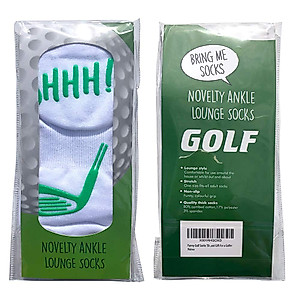 Funny Golf Socks 'Shhh, I'm Watching Golf' Ankle/Lounge Socks - Great Gift For a Golfer