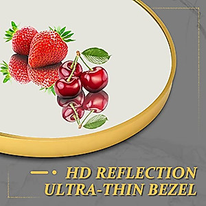 LFT HUIMEI2Y Arched Wall Mirror, 24"x36"Arched Wall Mounted Mirror with Aluminum Alloy Frame and Arch Top Rounded Corner for Bathroom, Bedroom, Living Room, Entryway, Gold