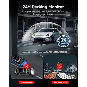 REDTIGER 4K Dash Cam Front and Rear, Touch Screen 3.18 Inch, Voice Control, 5.8GHz WiFi Car Dash Camera with 64GB Card, GPS, UHD 2160P Night Vision, WDR, Emergency Lock, Parking Monitor (F7N Touch)