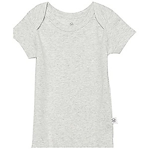 HonestBaby Short Sleeve Bodysuits One-Piece 100% Organic Cotton for Infant Baby Boys, Girls, Unisex, 3-Pack Tie Dye Blues, 3-6 Months