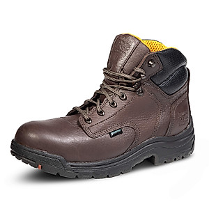 Timberland PRO Men's 26078 Titan 6" Waterproof Safety-Toe Work Boot Industrial, Brown, 12