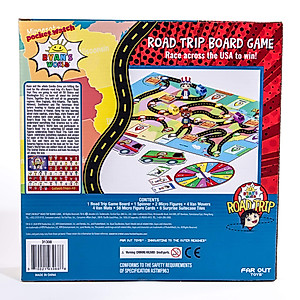Far Out Toys Ryan’s World Road Trip Board Game, A Journey Through All 50 US States, Educational Adventure, Cities, Towns, Geography, Collectible Micro Figures & Cards, Surprise Suitcase Tiles, Ages 3+