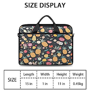 Fruits Pineapple Laptop Computer Bag Waterproof Shoulder Messenger Bag 13-15 inch Durable Laptop Tote Bag with Shoulder Strap Handle Lightweight Crossbody Briefcase