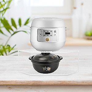 Amosfun Kitchen Countertop Corner Shelf Rack: 2-Tier Metal Wire Plate Dish Organizer Cabinet Corner Stand Rack 9.4x4.7x13.4 Inch