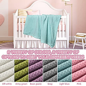 6 Pcs Baby Blanket Flannel Fuzzy Cozy Throw Blankets Soft Warm Fleece Sherpa Blanket for Newborn Infant and Toddler, Nursery Swaddling Blankets for Baby Kids,6 Colors (25 x 32 Inch)